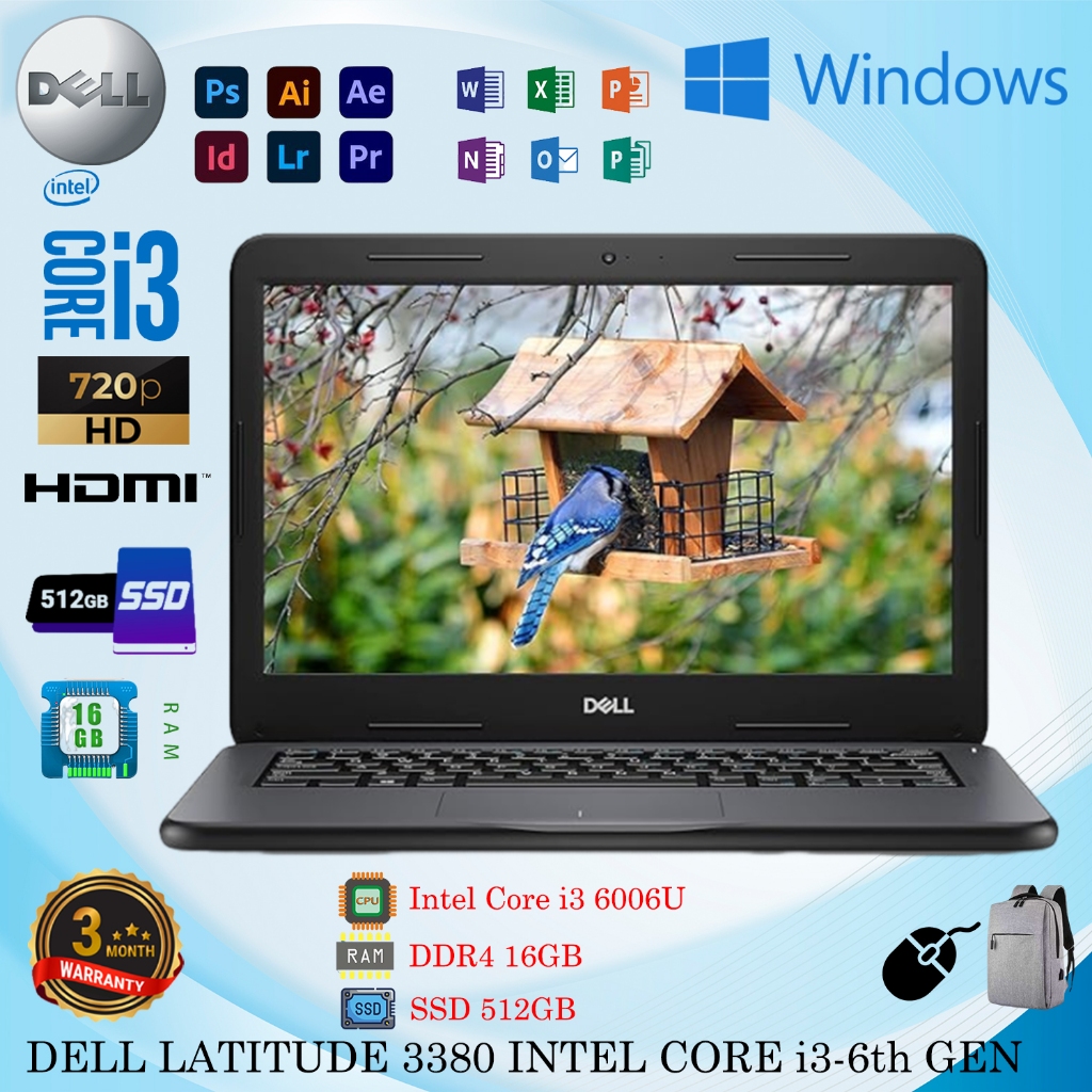 Dell Latitude 3380 Intel Core i3-6006U 6th Gen | Shopee Malaysia