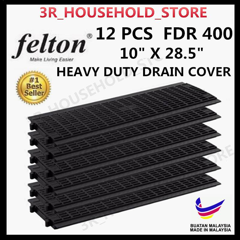 12 PCS FELTON FDR400 Drain Cover PVC Penutup Longkang Plastic Tutup ...