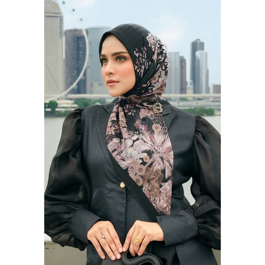 Buttonscarves Singapore Series Satin Square | Shopee Malaysia