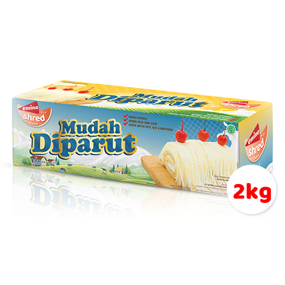 Emina Shred Block Cheese Mudah Diparut #2kg (HALAL) | Shopee Malaysia