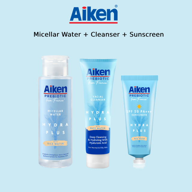AIKEN Prebiotic Hydra Plus Skincare Value Set | Micellar Water ...