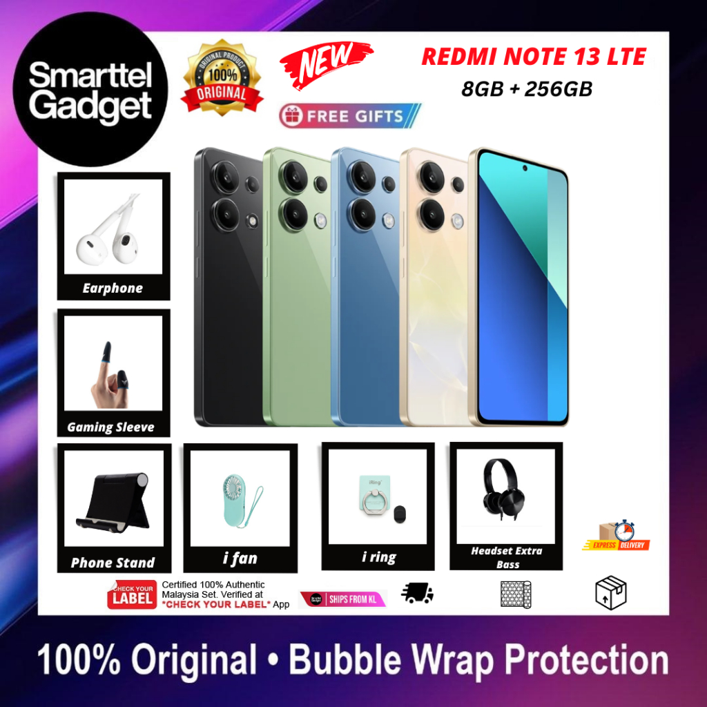 Original New Myset Redmi Note 13 108MP triple camera/120Hz AMOLED ...