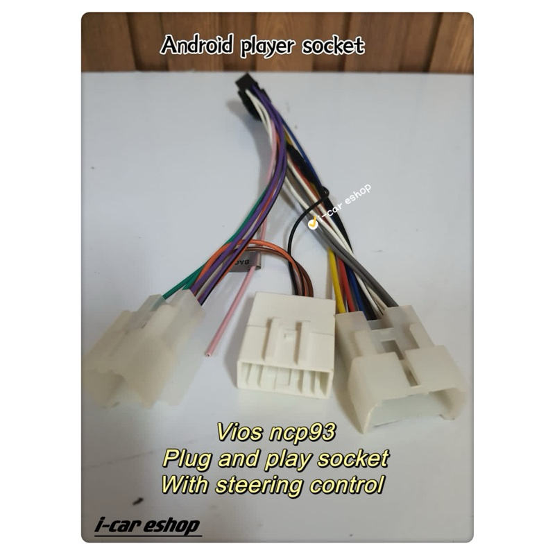 Toyota NCP93 android player plug and play socket | with steering ...