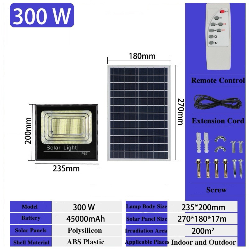 300W Solar Light lampu Solar outdoor lighting Flood Light IP67 ...