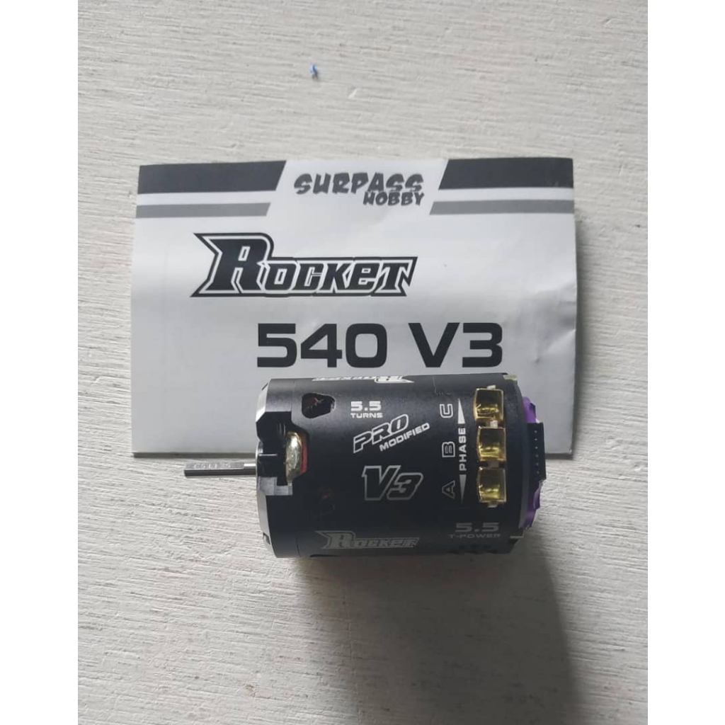 Surpass Hobby Rocket 540 V3 (5.5 T-Power) Brushless Motor For Modified ...