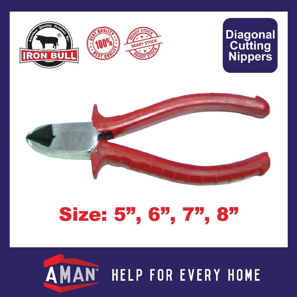 IRON BULL Diagonal Cutting Plier Diagonal Cutter Nipper Wire Flush ...