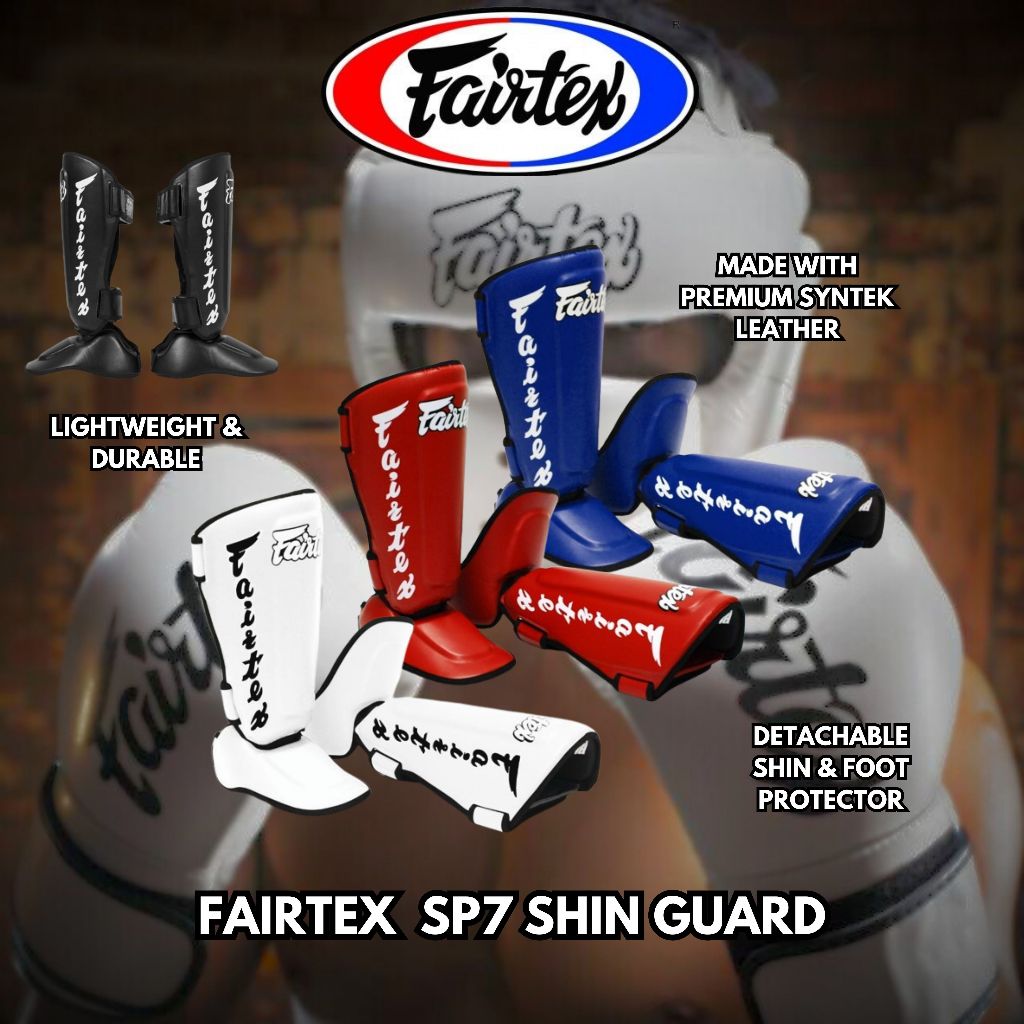 Fairtex SP7 Detachable In-Step Shin Pads Twister Shin Guard Protection ...