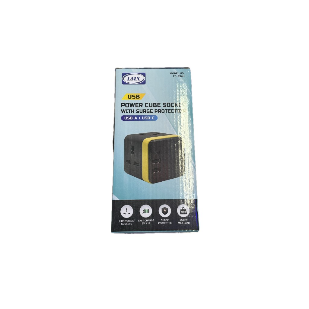 LEMAX POWER CUBE SOCKET WUTH SURGE PROTECTION(USB A+USB C) | Shopee ...