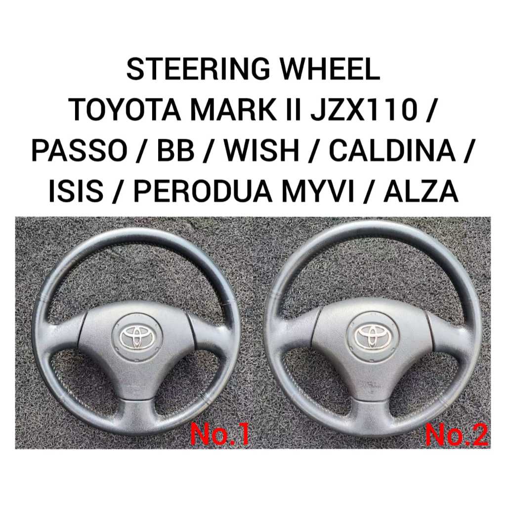 Steering Wheel / Roda Stereng / Pasang Dan Main Toyota Mark II JZX110 ...