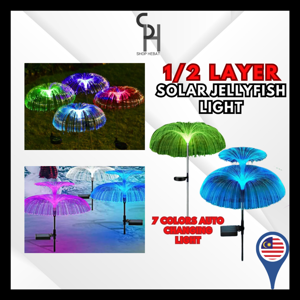 HEBAT👍 Lampu Solar Bunga Berubah 7 Warna Lampu Luar Solar Kalis Air ...