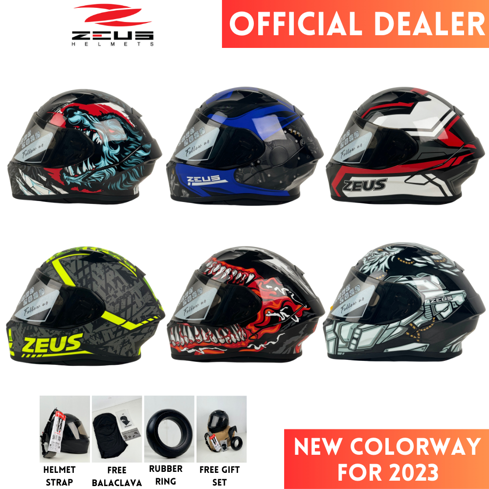 Zeus Helmet ZS826 Graphic Full Face Helmet READY STOCK | Shopee Malaysia