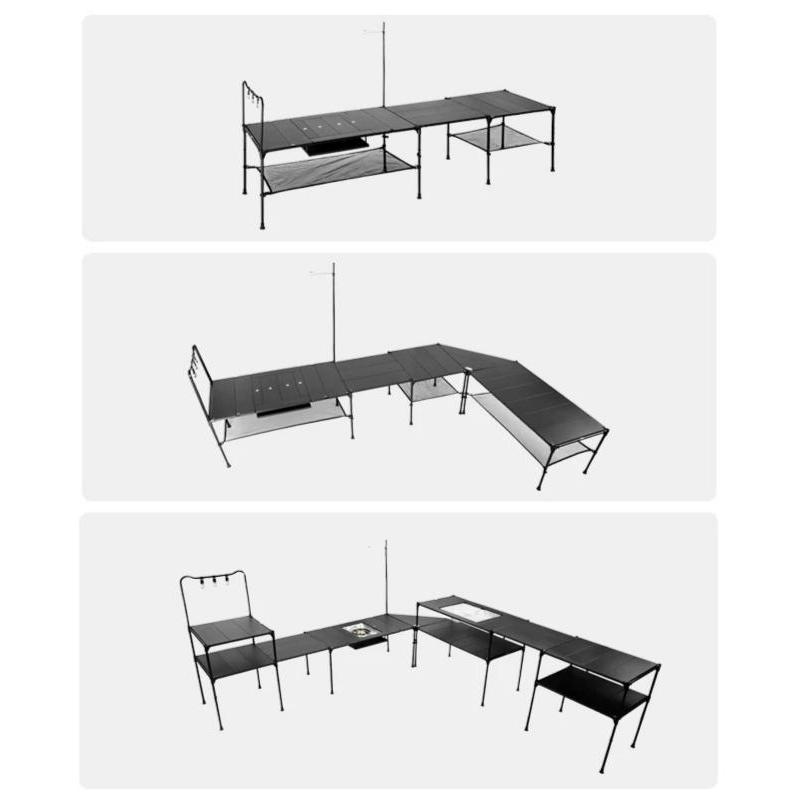 TNR Multiple Connection Aluminum Alloy Table(Black) | Shopee Malaysia