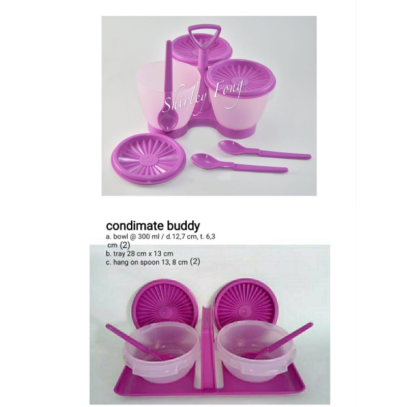 Tupperware Condimate with spoon / Condimate Buddy Duo | Shopee Malaysia