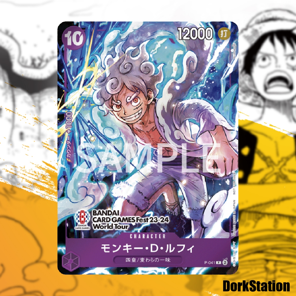 One Piece P-041 Nika Gear 5 Luffy Card Promo Alternate Art AA Parallel ...