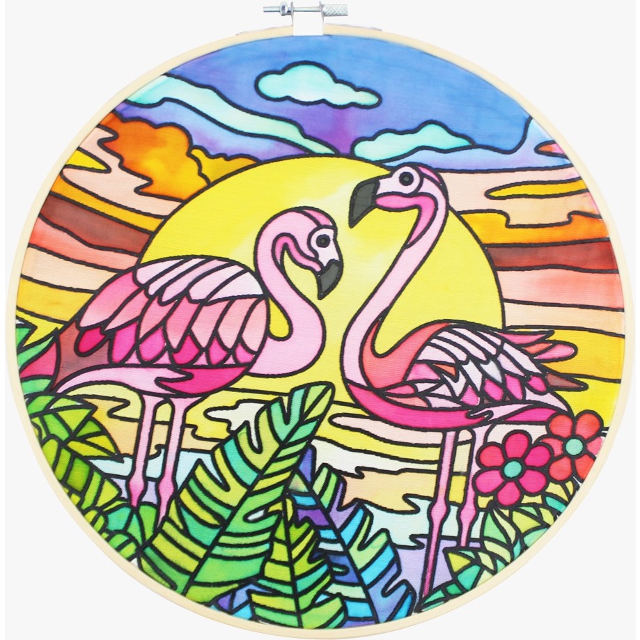 BabyYaya Batik Painting Canvas + Plastic Hoop Only/ Art & Craft for Kid ...