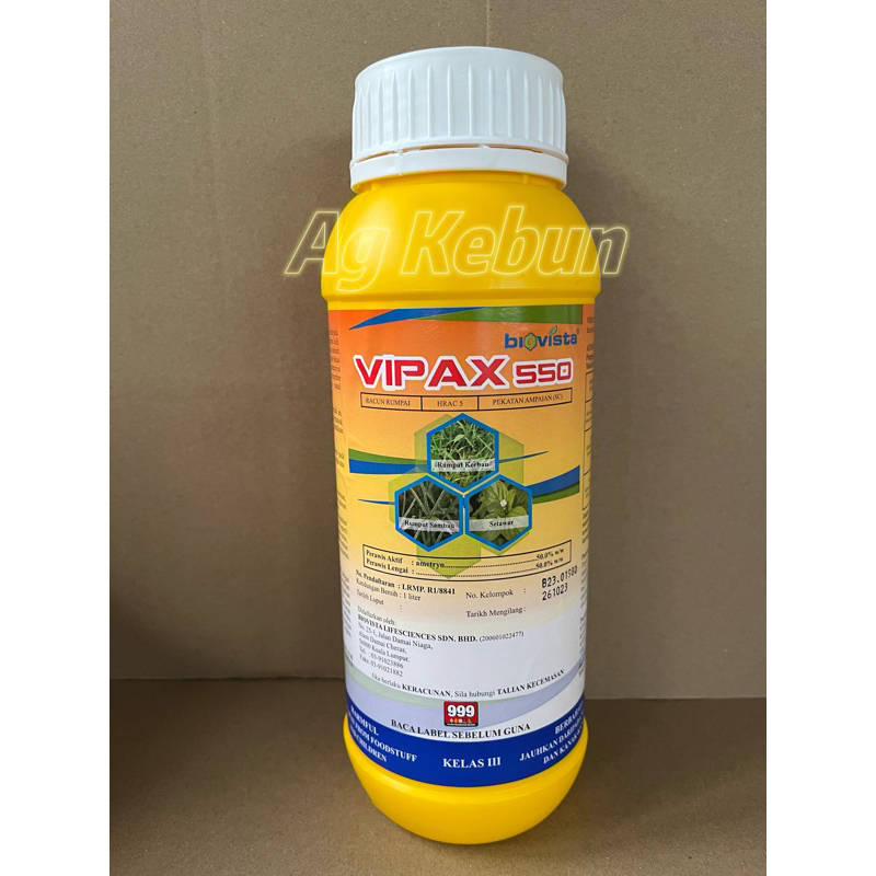 BIOVISTA Vipax 550 1 Liter Ametryn 50% Herbicide Weed Grass Killer ...