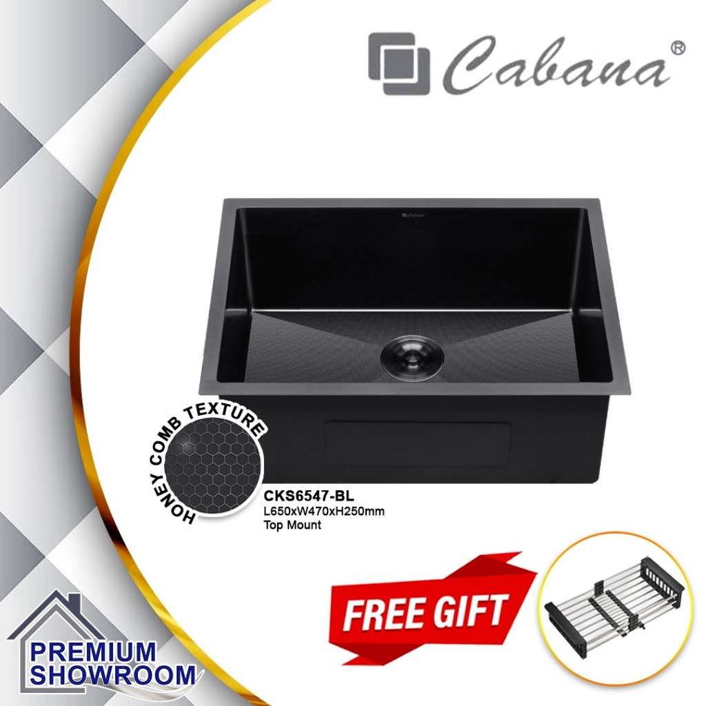 CABANA HONEYCOMB Undermount Handmade 304 Stainless Steel Kitchen Sink ...