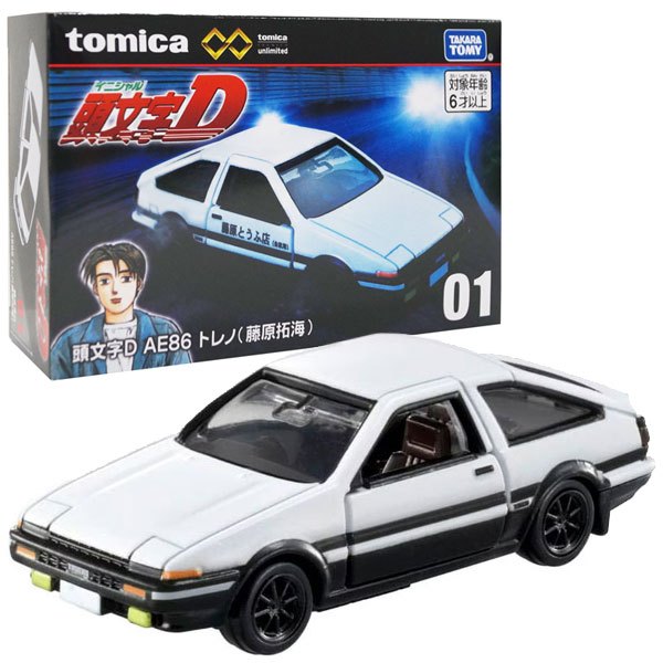 Tomica Premium Unlimited 01 Initial D AE86 Trueno Takumi Fujiwara Panda ...