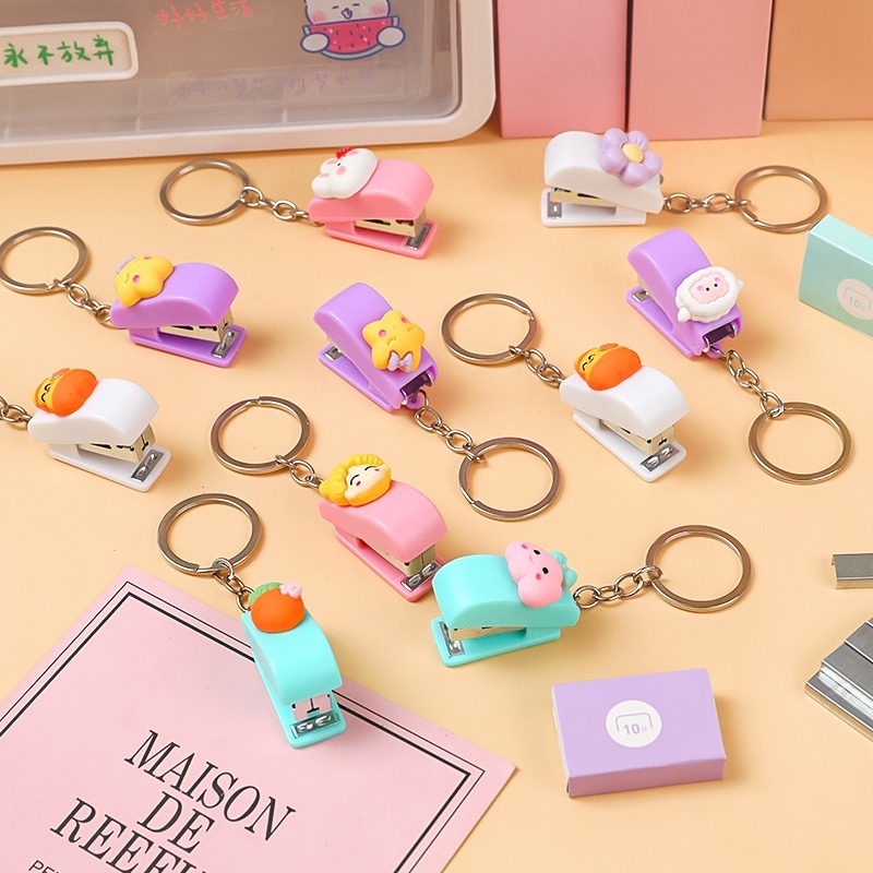 Cartoon Keychain Stapler | Mini Stapler Stationery with Key Chain ...