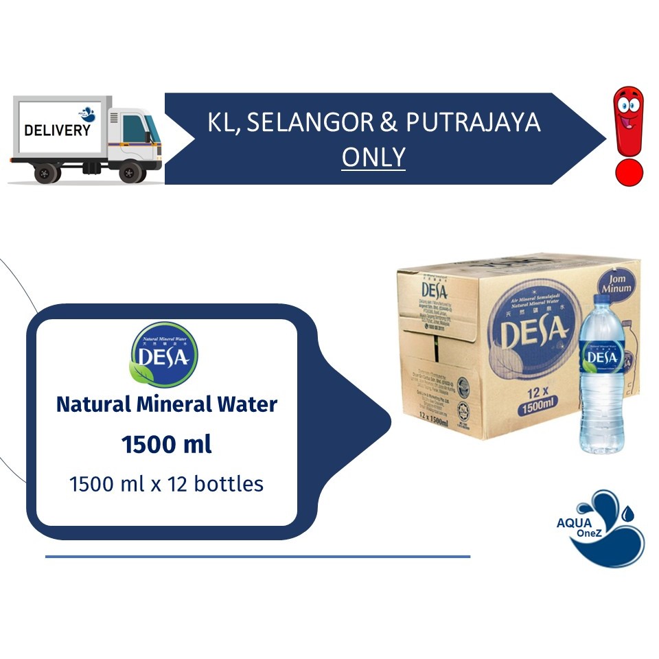 DESA Natural Mineral Water 1500ml x 24 bottles | Shopee Malaysia