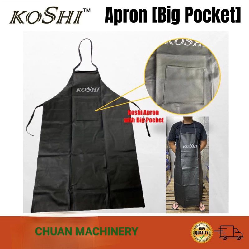 (Ready Stock) KOSHI Brush Cutter Apron (With Pocket) Baju Mesin Rumput ...