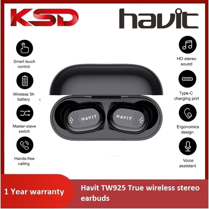 Havit TW925 True wireless stereo earbuds | Shopee Malaysia