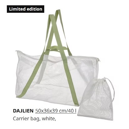 IKEA DAJLIEN Carrier Shopping Bag | Shopping Beg | Laundry Bag ...
