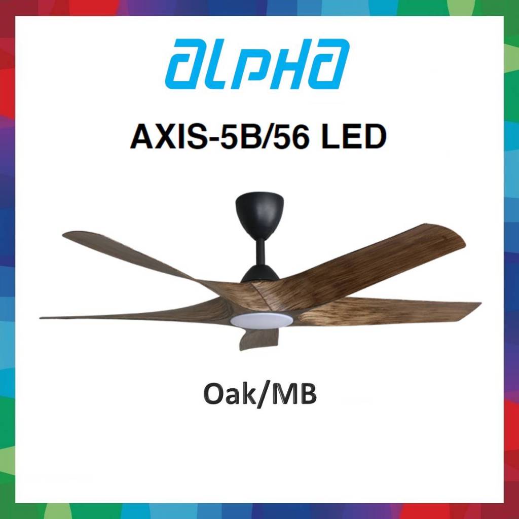 ALPHA AXIS 56" Ceiling Fan LED DC Motor Remote AXIS 5B LED DESIGNER FAN ...
