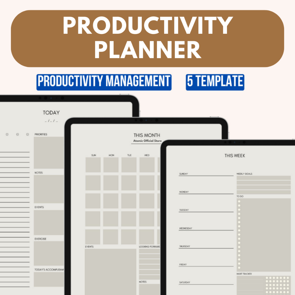 🔥INSTANT🔥 Productivity Planner Today Weekly Monthly Finance Project ...