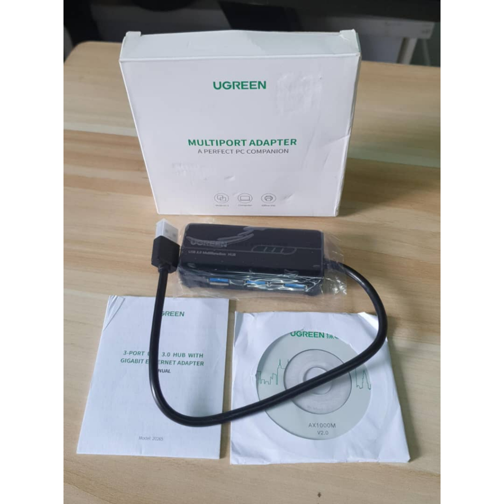 Ugreen Multiport Adapter USB 3.0 Hub with Gigabit Ethernet Adapter ...