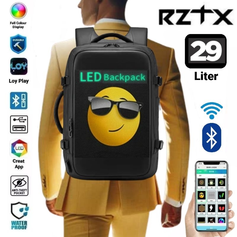 New LED screen backpack electronic luminescent driving and riding ...