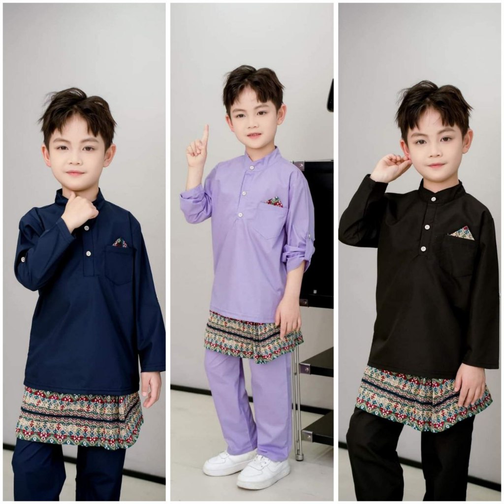 Mooda Kids Set Baju Melayu Sampin Budak Kids Premium Baju Melayu Set ...