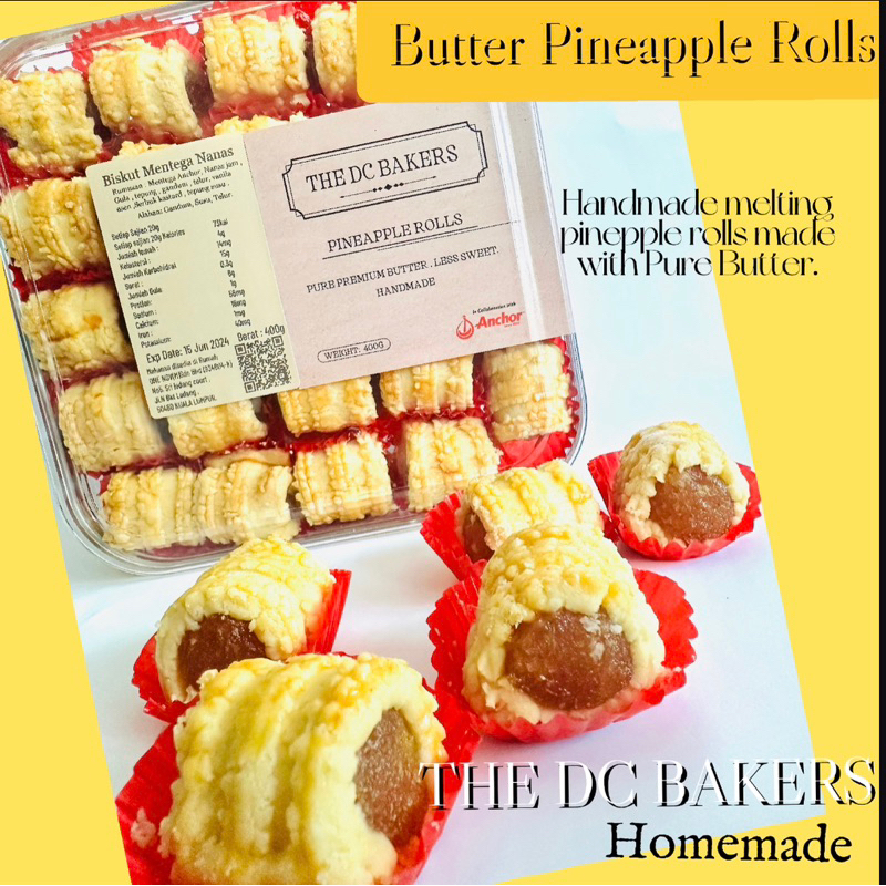 THE DC BAKERS PURE Butter PINEAPPLE TART ROLL Homemade | Shopee Malaysia