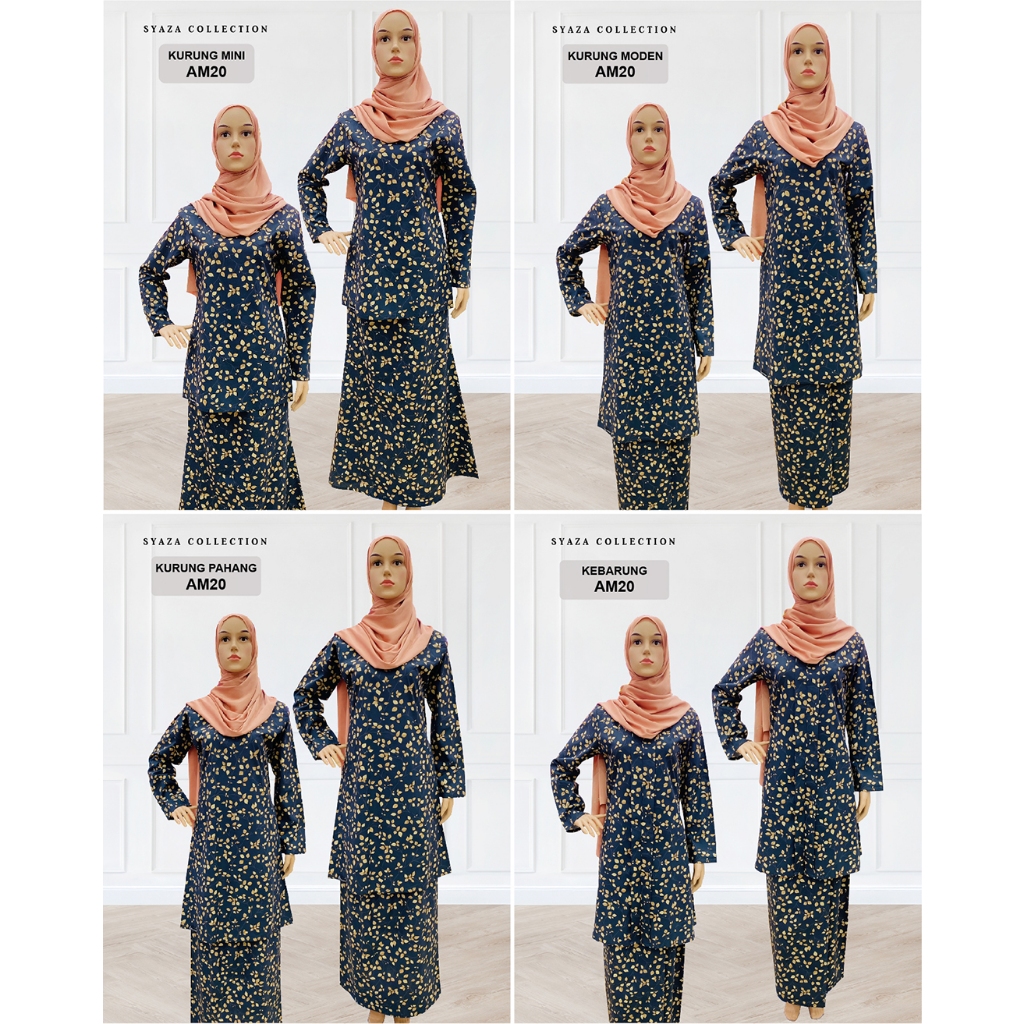 (KURUNG MINI) NEW RELEASE Baju Kurung Cotton Mini Syaza Collection (Kod AM01-AM20) | Shopee Malaysia