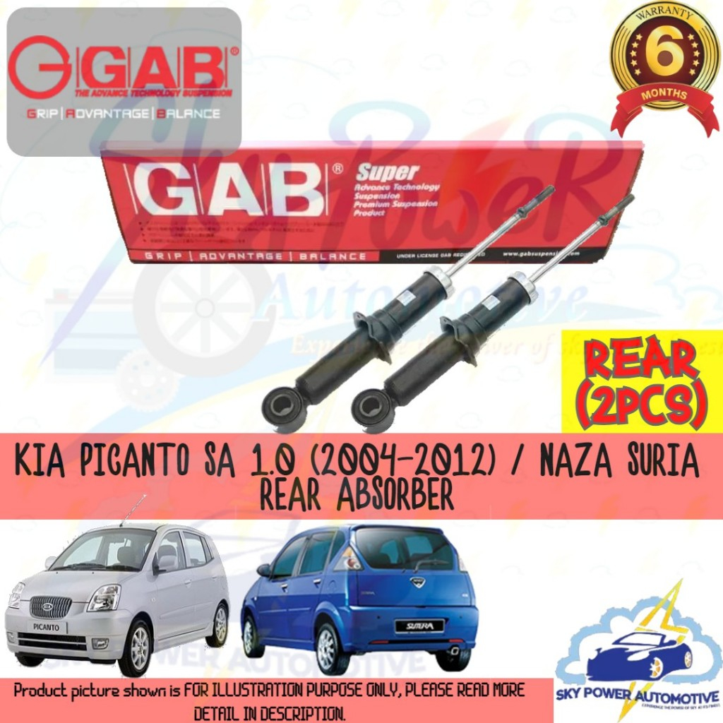 KIA PICANTO SA 1.0 (2004-2012) / NAZA SURIA GAB SUPER GAS SHOCK ...