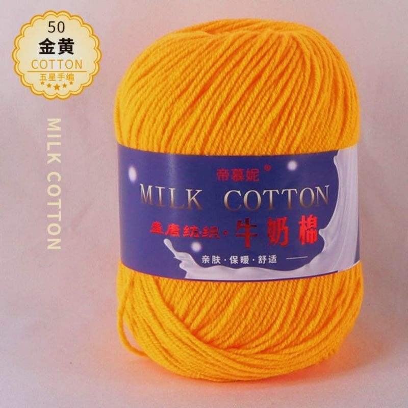 Benang Kait Milk Cotton 3ply (41-54)Cotton Knitting Crochet Yarn Benang ...