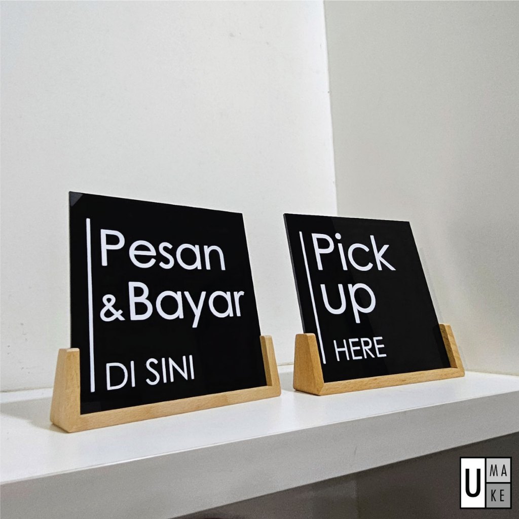 Counter Sign Only/Bayar Di Sini/Order here/Pay here/Pick up Here-Custom ...