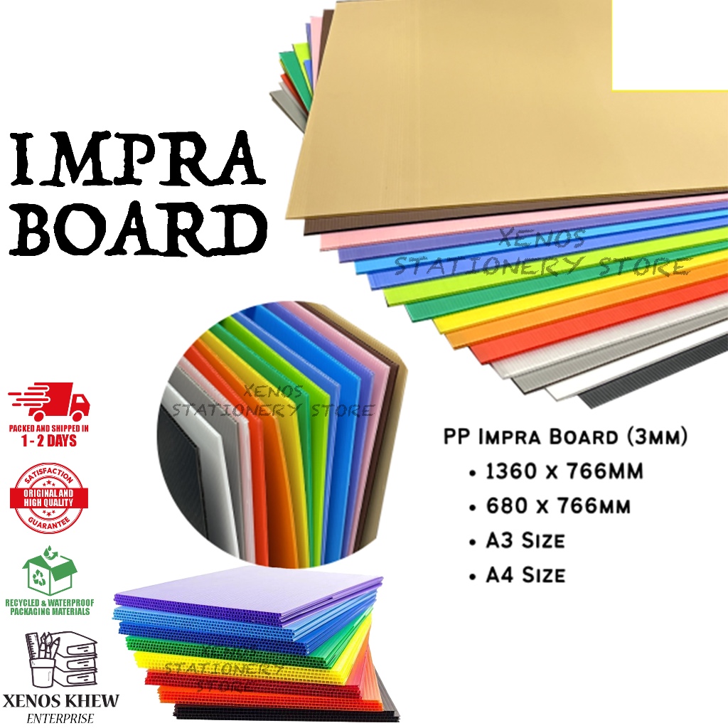 IMPRA BOARD A4 SIZE (POLYPLAST BOARD) (READY STOCK) | Shopee Malaysia