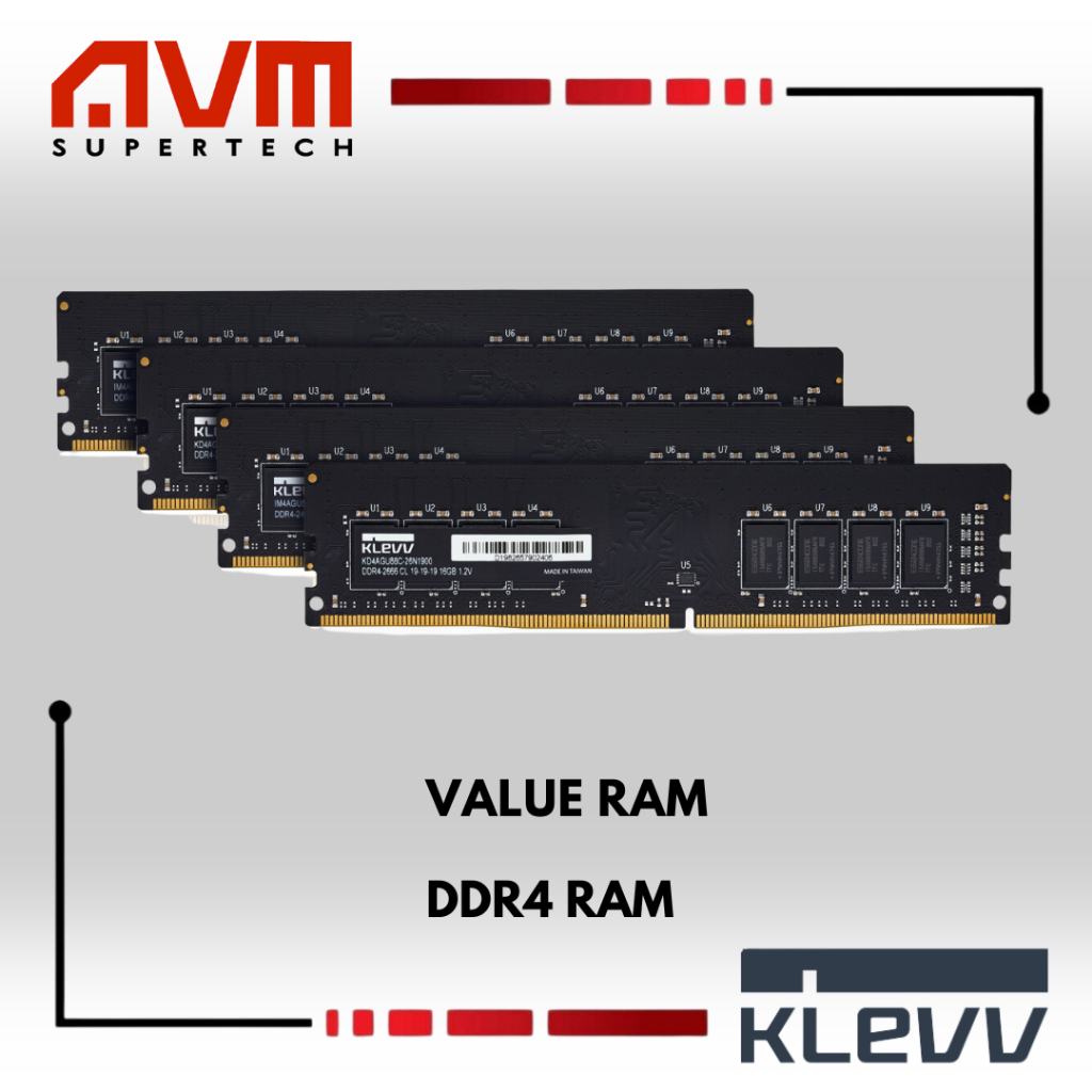 AVM KLEVV DDR4 3200 / 2666 Value RAM DDR4 - 32GB / 16GB / 8GB | Shopee ...