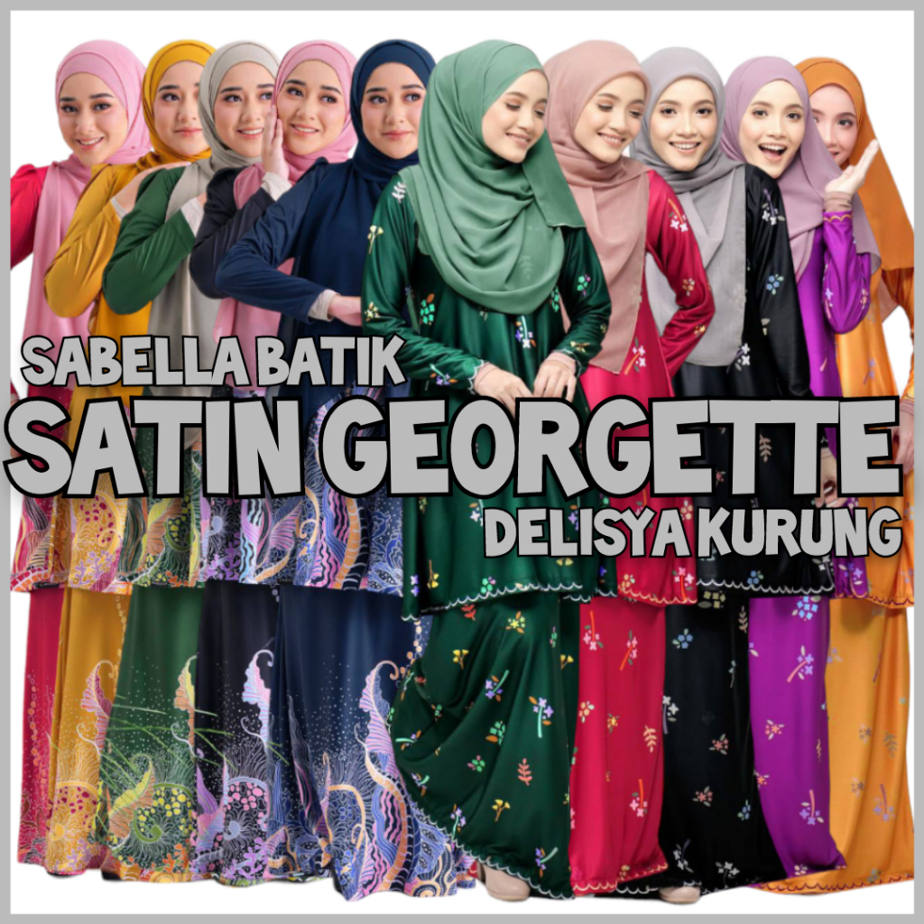 SABELLA KURUNG BATIK | DELISYA KURUNG SATIN GEOGRETTE IRONLESS NEW ...