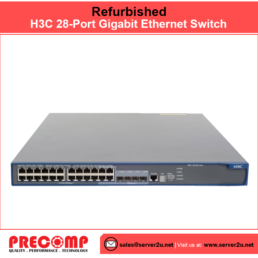 (Refurbished) H3C S5120-28C-EI 28-Port Gigabit Ethernet Switch | Shopee ...