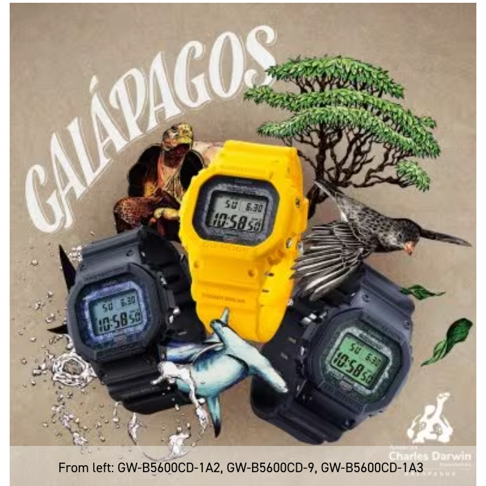 100% ORIGINAL CASIO G-SHOCK GW-B5600CD-1A3/GW-B5600CD-1A2 Charles Darwin Foundation ...