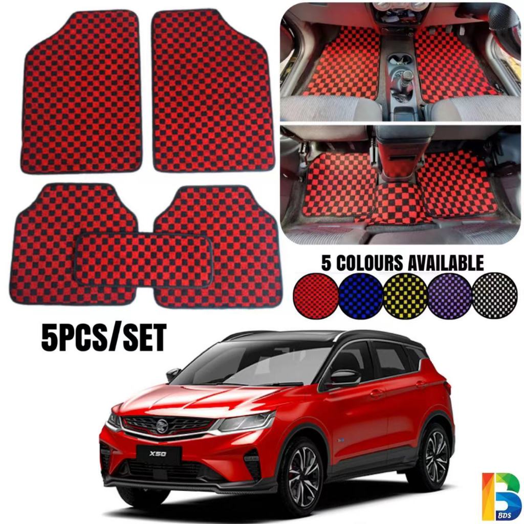 5pcs PROTON X50 CARPET Full Seat Checkmate Carpet Dadu Karpet Thailand ...