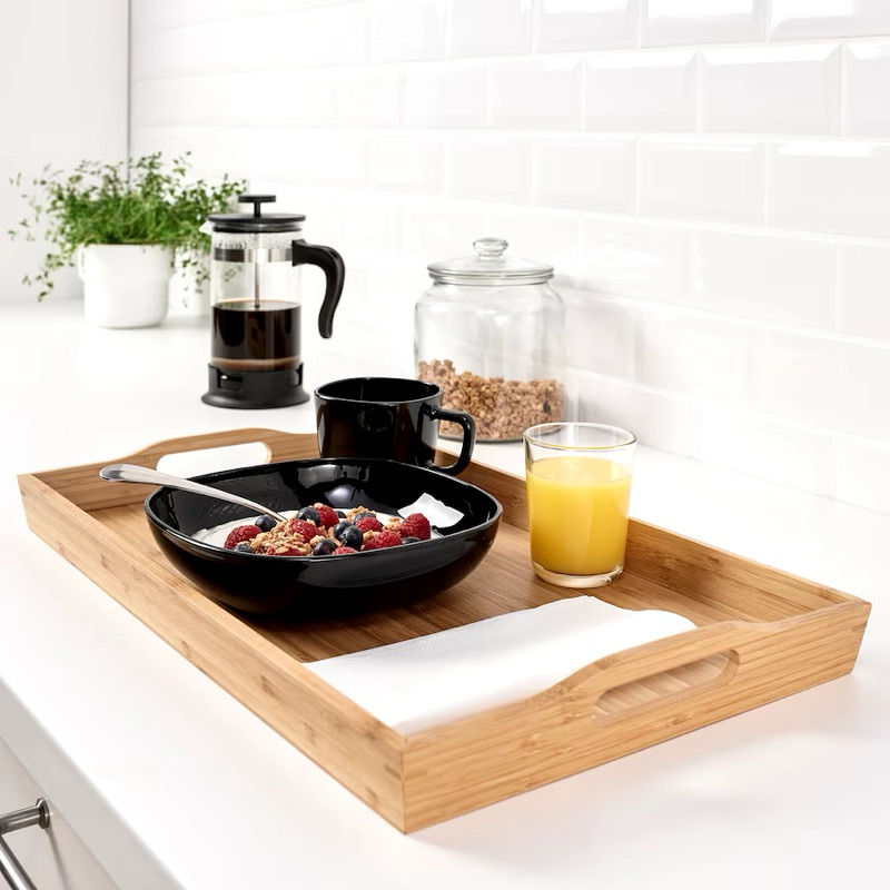 IKEA FRUKTSKAL Wooden Tray, bamboo, Dulang Kayu Petak | Shopee Malaysia