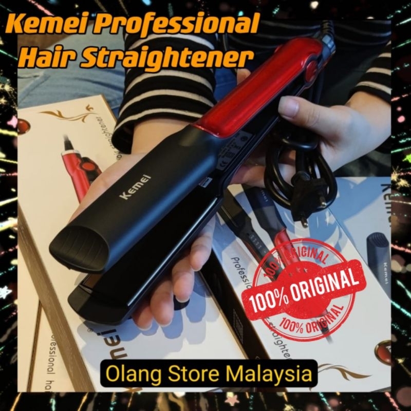 [Produk Original] Kemei Pelurus Rambut Original Hair Straightener Iron ...