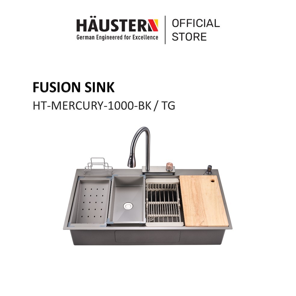 Haustern MERCURY 1000mm Top Mount PVD Stainless Steel Sink | Fusion ...