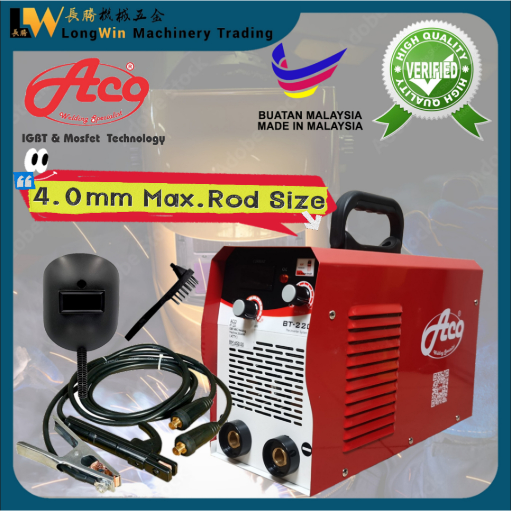 ACO MALAYSIA BT-220 Heavy Duty MMA/ARC Welding Machine Mesin Welding ...
