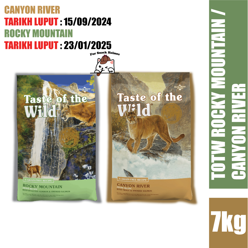 Taste Of The Wild Cat Food 7kg - Rocky Mountain / Canyon River 😽 ...