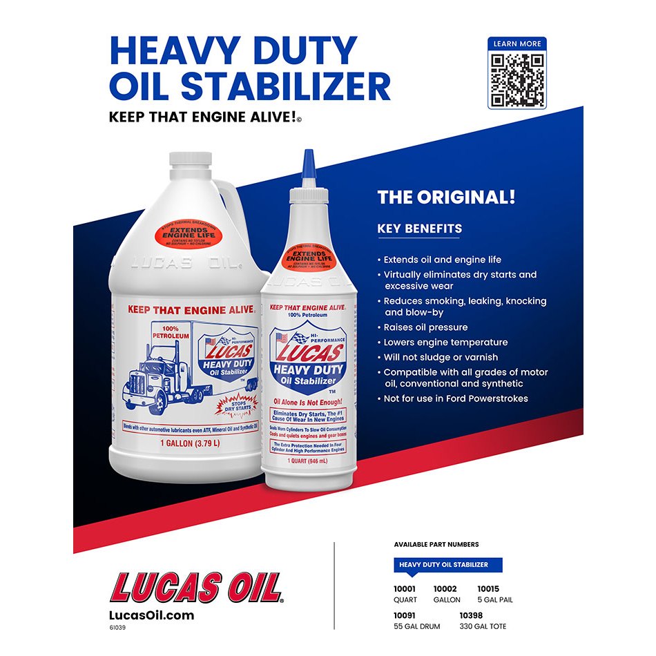Lucas Oil Heavy Duty Engine Oil Stabilizer 355ml/946ml | Shopee Malaysia