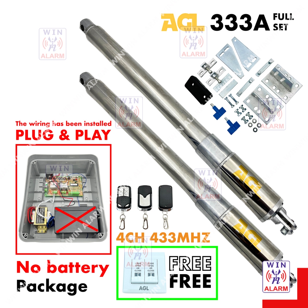 AGL 333A 4CH 433MHZ SWING ARM AUTOGATE (FULL SET) | Shopee Malaysia